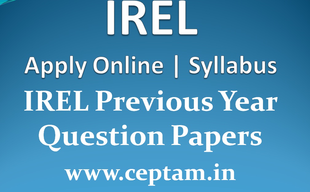 IREL Previous Year Question Paper - CEPTAM